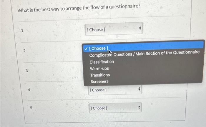 Solved What is the best way to arrange the flow of a | Chegg.com