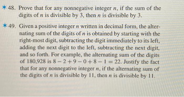 Solved * 48. Prove that for any nonnegative integer n, if | Chegg.com
