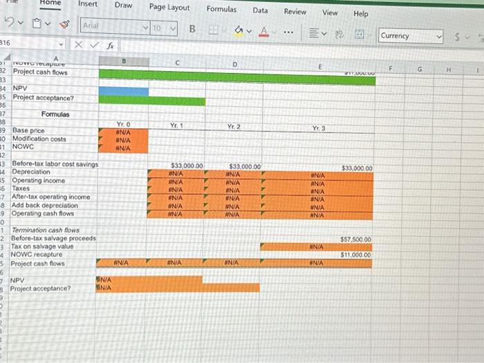 Solved Excel Online Structured Activity: New project | Chegg.com