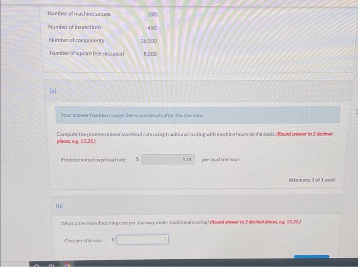 Solved places, eg. 12.25) Predetermined overhead rate per | Chegg.com