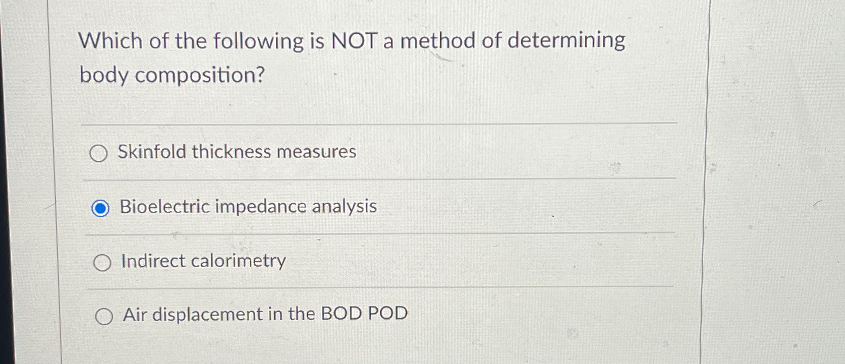 Solved Which of the following is NOT a method of determining | Chegg.com