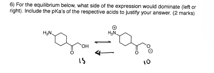 Solved 6) For the equilibrium below, what side of the | Chegg.com