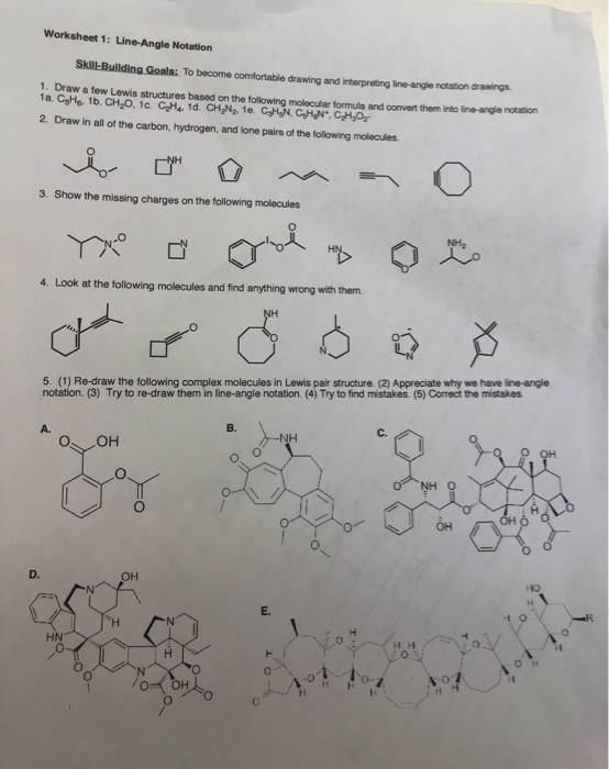 Solved Worksheet 1: Line-Angle Notation SKI-Bullding Goals: | Chegg.com