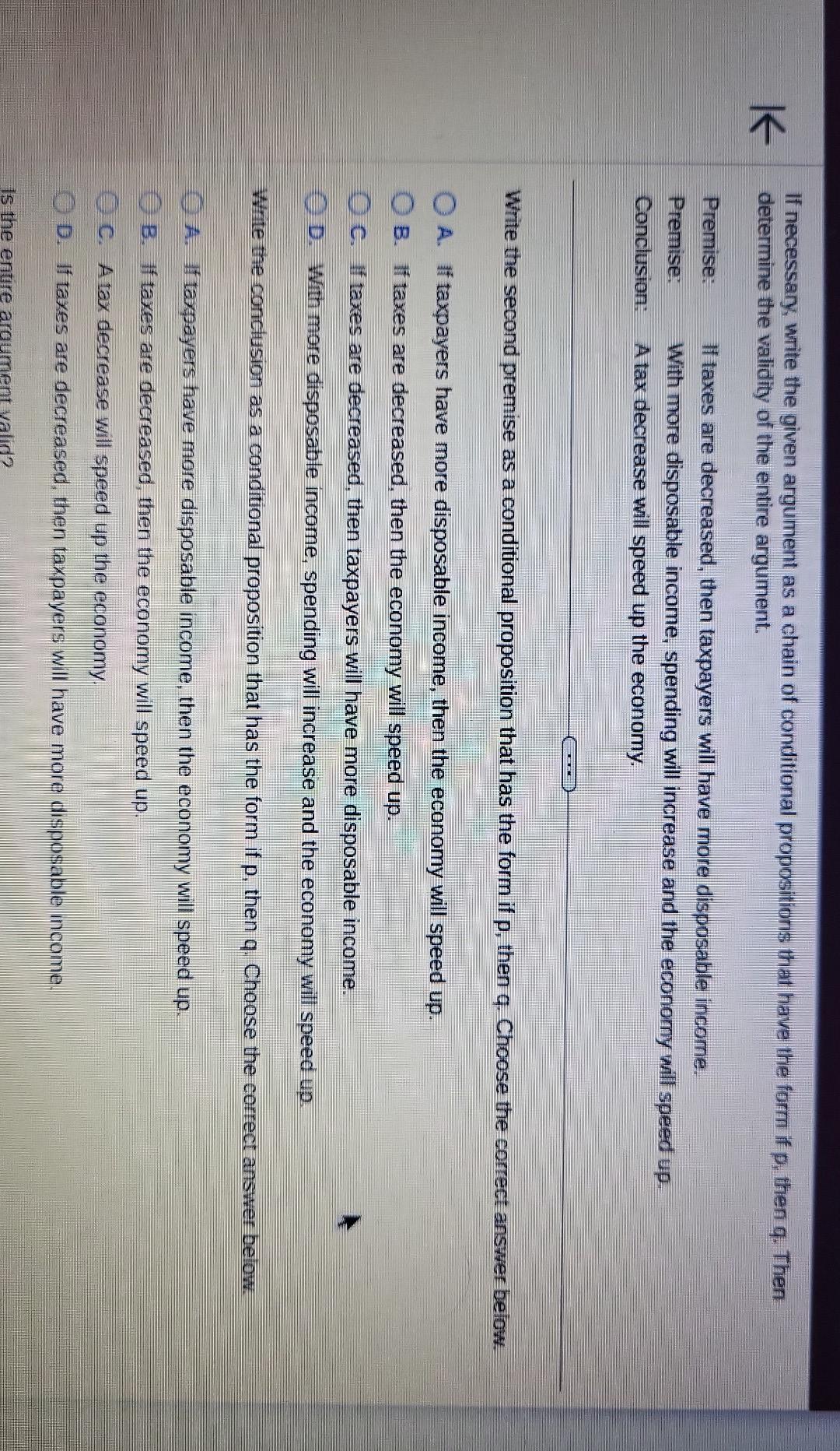 Solved If necessary, write the given argument as a chain of | Chegg.com