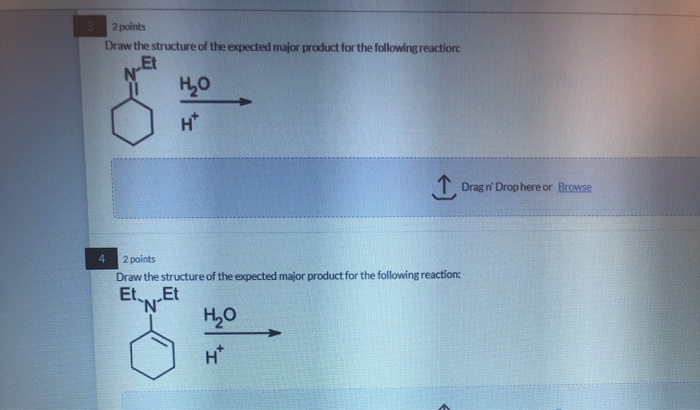 Solved 2 points Draw the structure of the expected major | Chegg.com