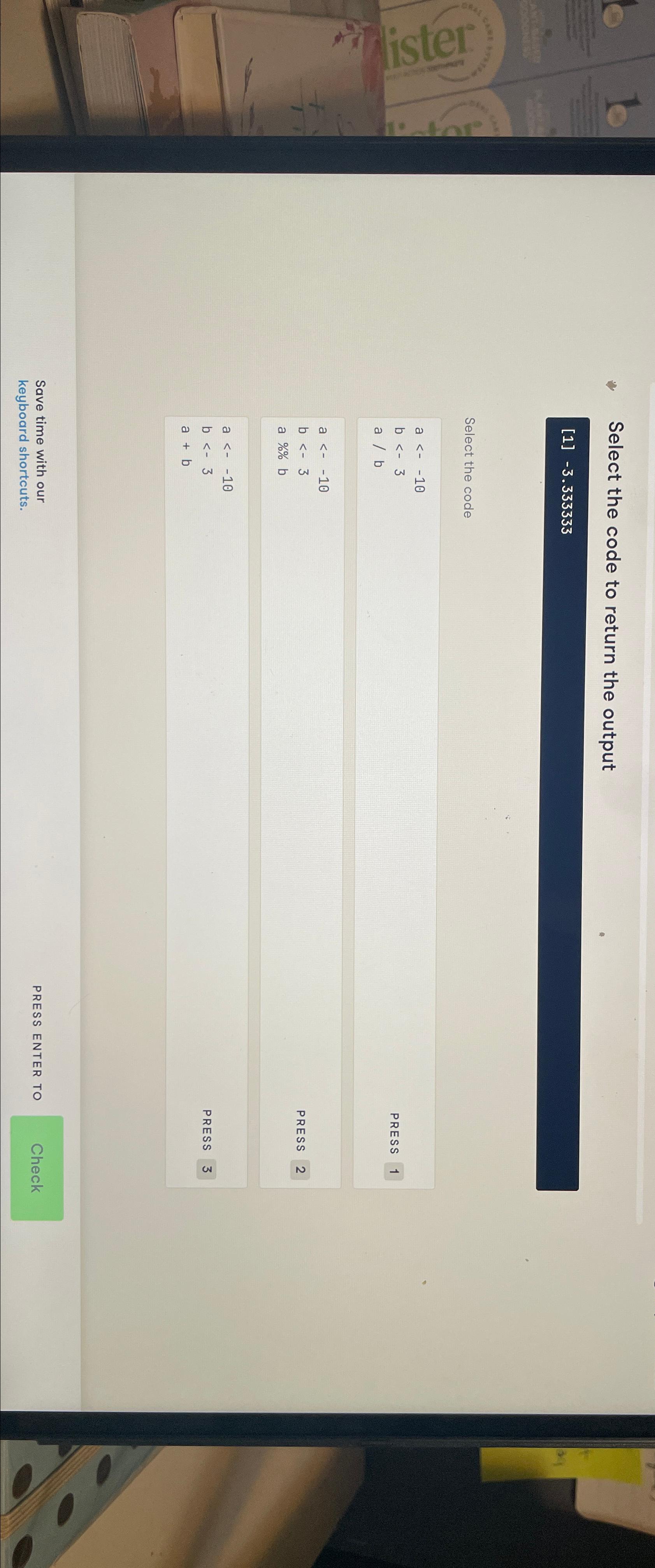 Solved Select the code to return the | Chegg.com