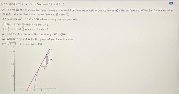 Solved Q.1 The radius of a spherical ball is increasing at a | Chegg.com
