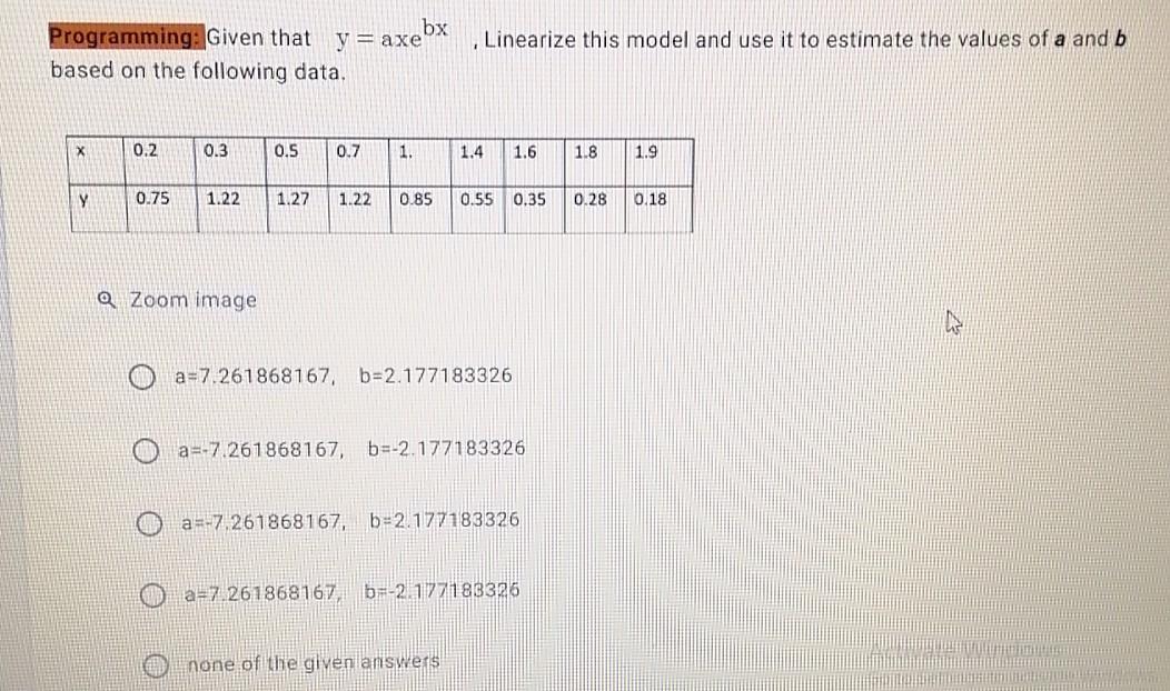 Solved Linearize this model and use it to estimate the | Chegg.com