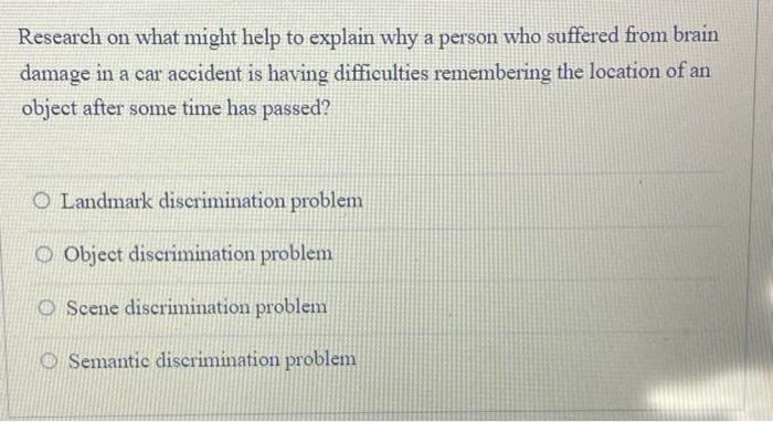 Solved Research on what might help to explain why a person | Chegg.com