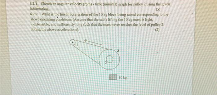 Solved 6.2.1 Sketch an angular velocity (rpm) - time | Chegg.com