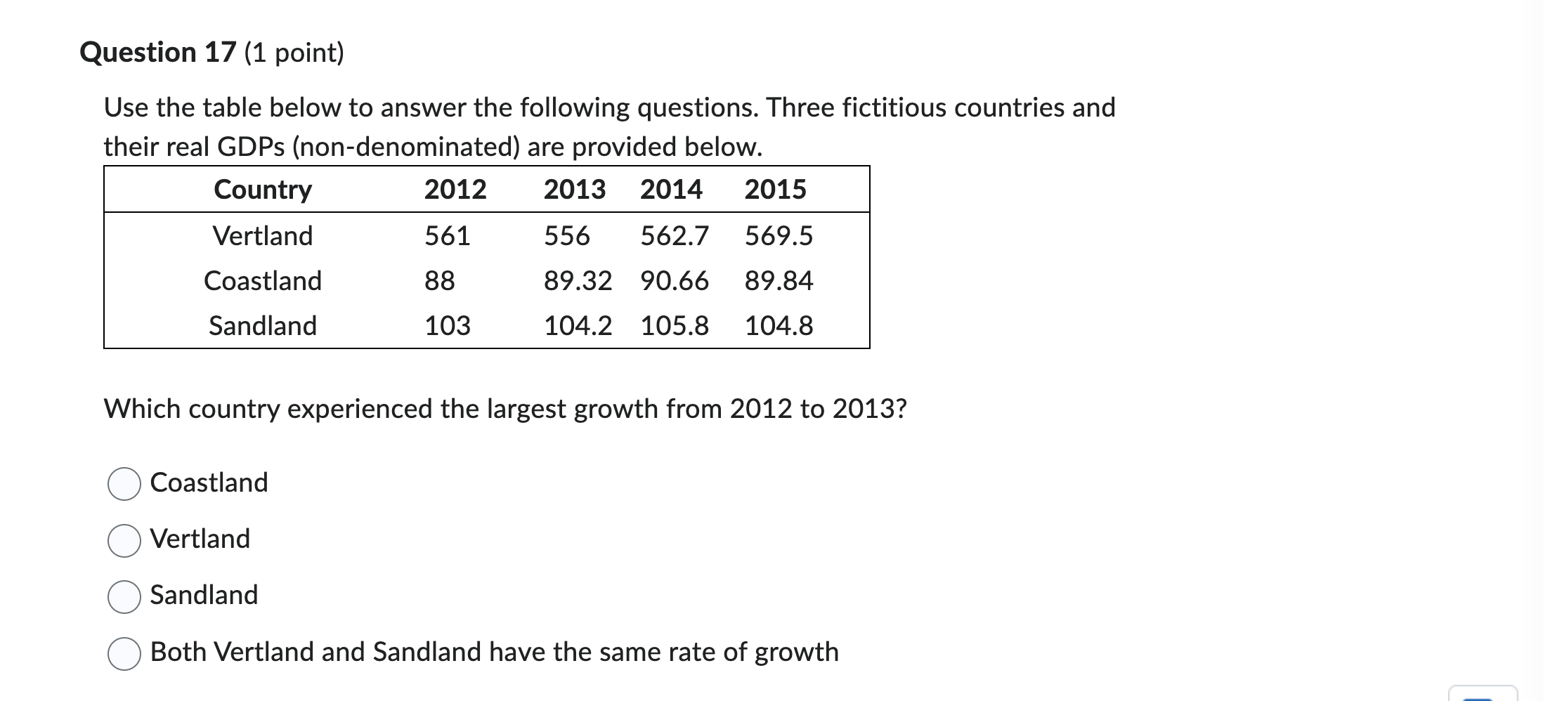 Solved Use the table below to answer the following | Chegg.com