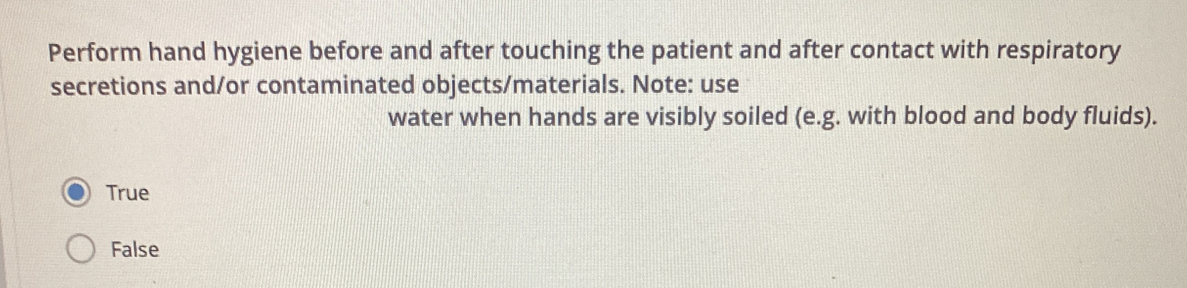 Solved Perform hand hygiene before and after touching the | Chegg.com