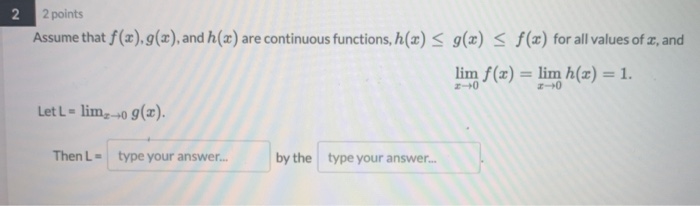 Solved 2 2 points Assume that f(x), g(x), and h(x) are | Chegg.com