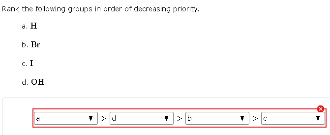 Solved Rank the following groups in order of decreasing | Chegg.com