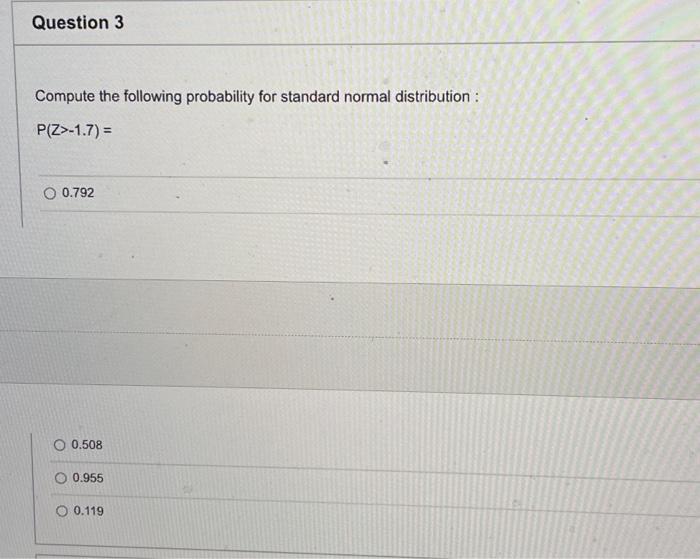Solved Compute the following probability for standard normal | Chegg.com