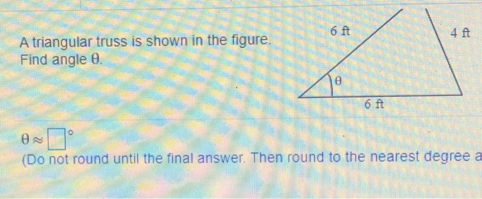 Solved a triangular truss is shown in the figure. Find angle | Chegg.com