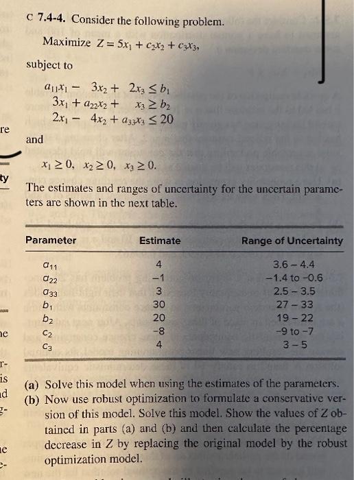 Solved c 7.4-4. Consider the following problem. Maximize | Chegg.com