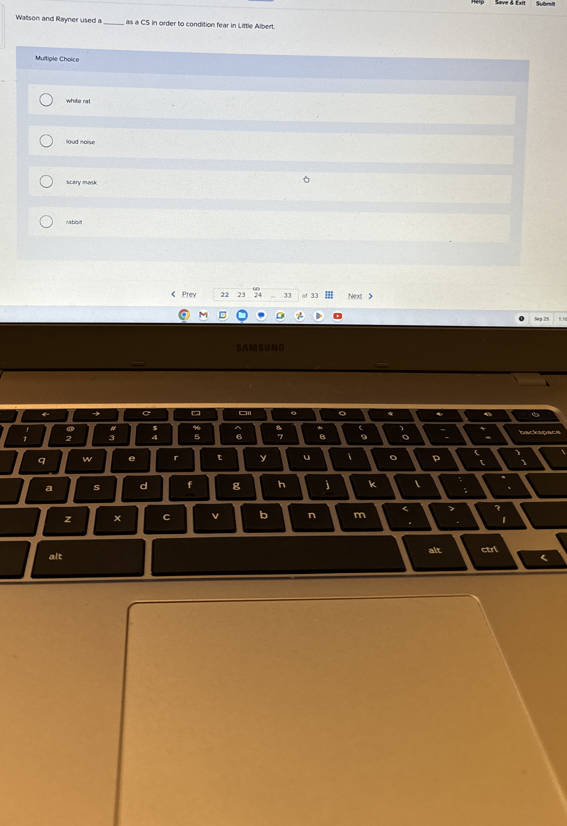 Solved Watson and Rayner used aas a CS in order to condition | Chegg.com