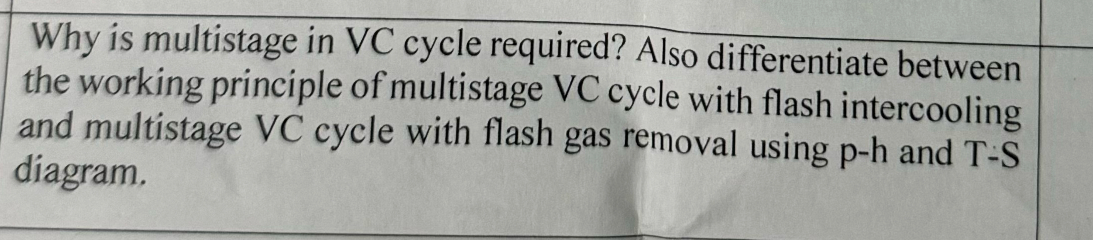Solved Why is multistage in VC cycle required? Also | Chegg.com