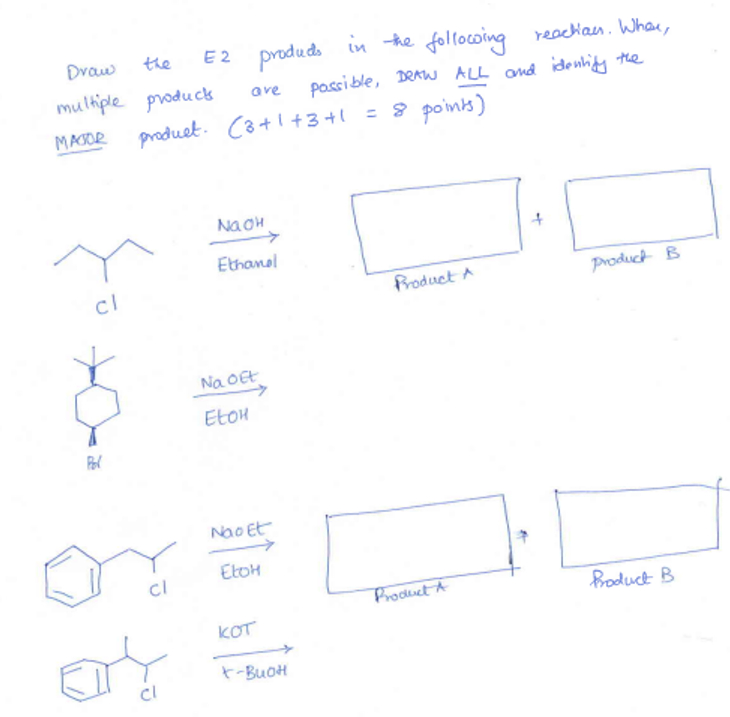 Solved Help with drawing the E2 ﻿products in the following | Chegg.com