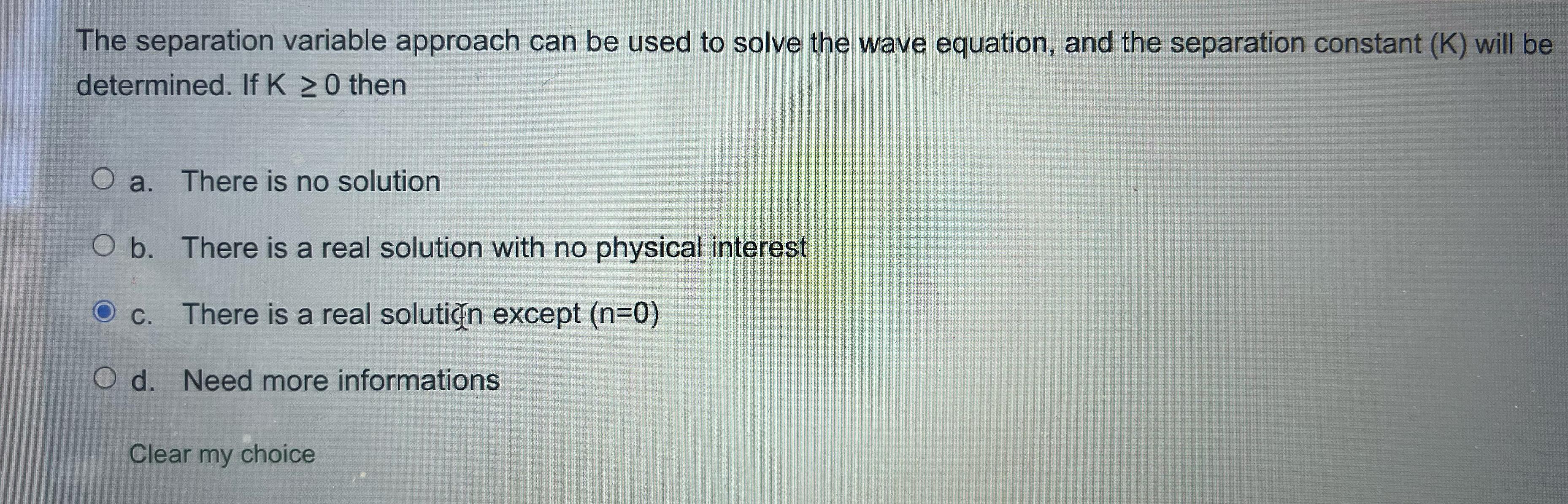 Solved The Separation Variable Approach Can Be Used To Solve