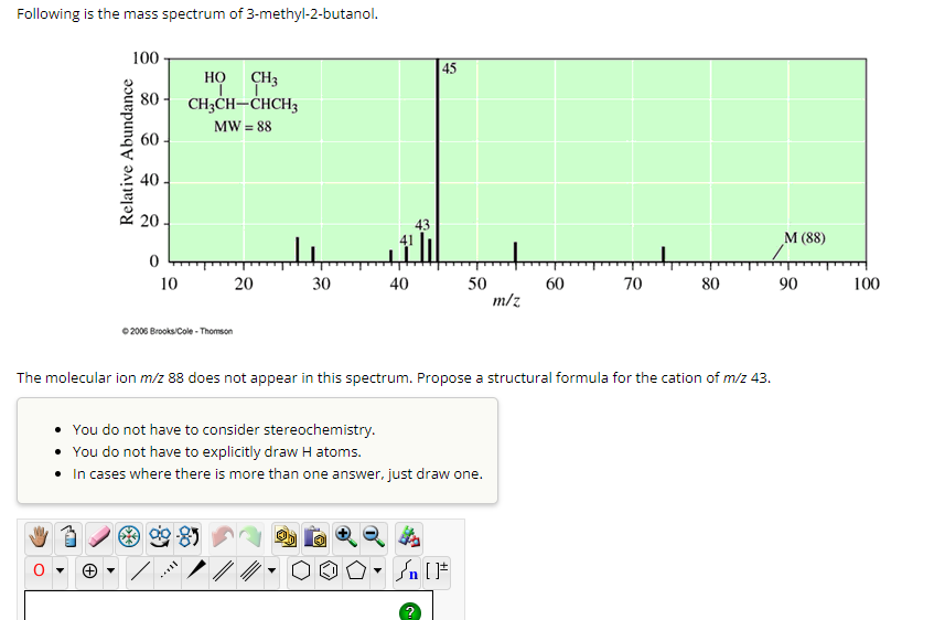 Solved Following is the mass spectrum of | Chegg.com