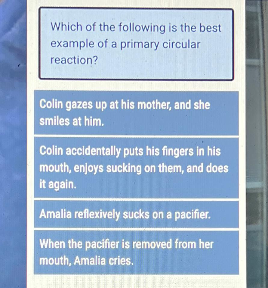 Solved Which of the following is the best example of a | Chegg.com