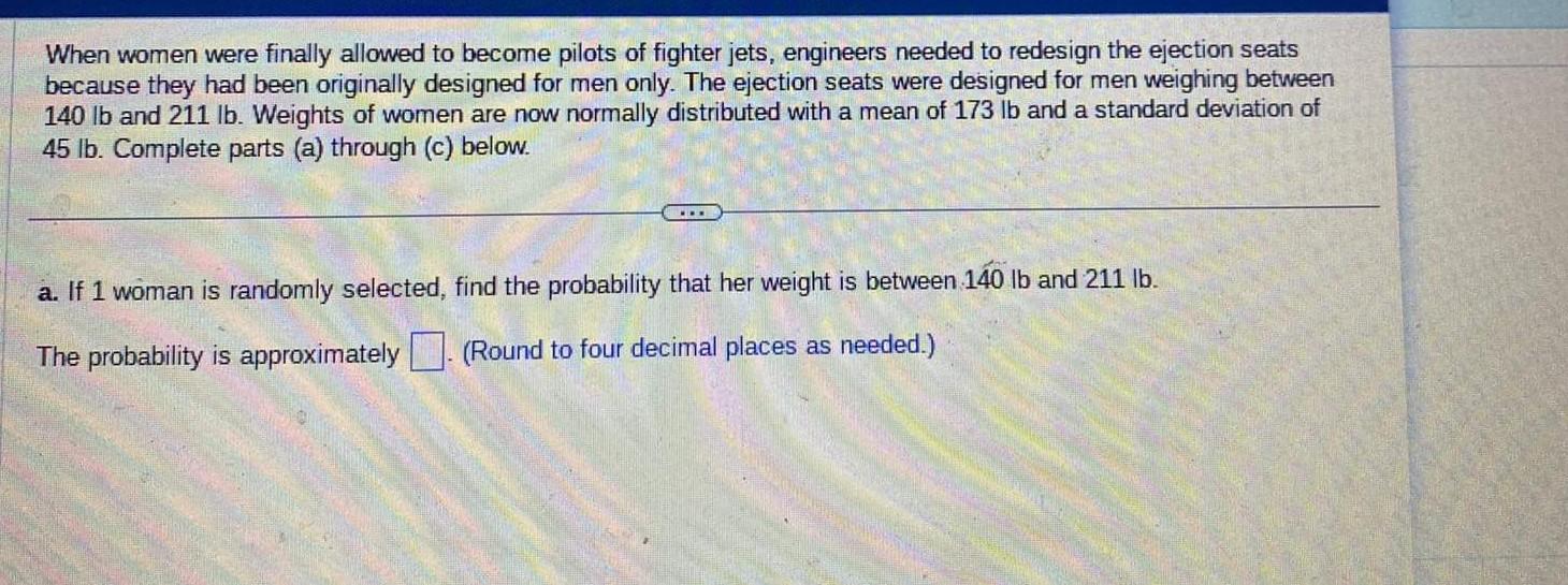 Solved When women were finally allowed to become pilots of | Chegg.com