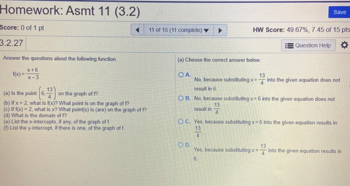 Solved Homework: Asmt 11 (3.2) Save Score: 0 of 1 pt 11 of | Chegg.com