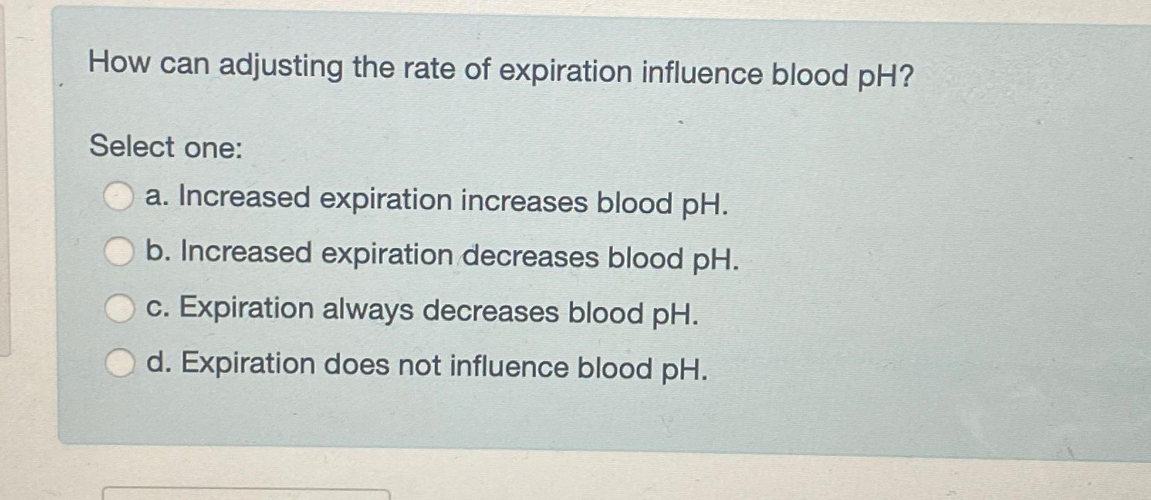 Solved How can adjusting the rate of expiration influence | Chegg.com