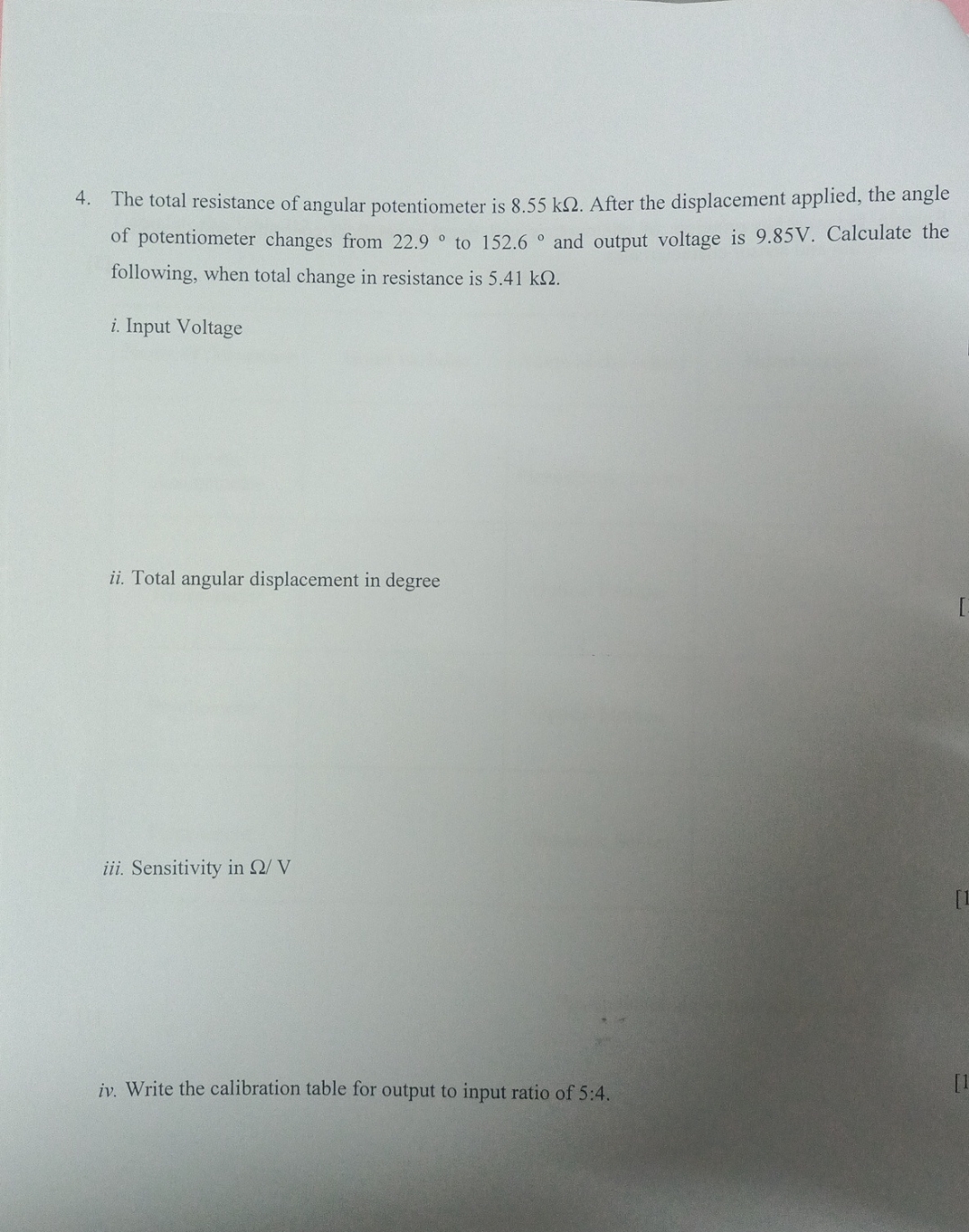 Solved The total resistance of angular potentiometer is | Chegg.com