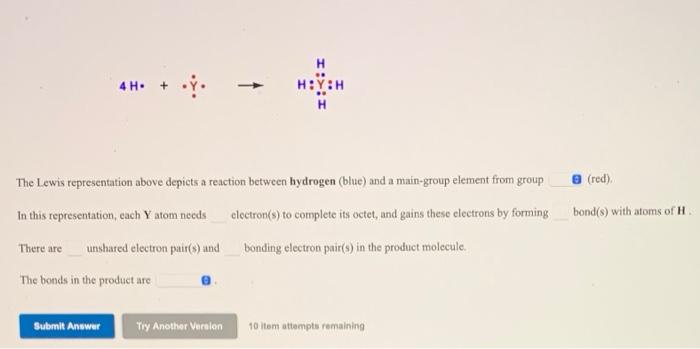 Solved H 4H HY:H H The Lewis representation above depicts a | Chegg.com