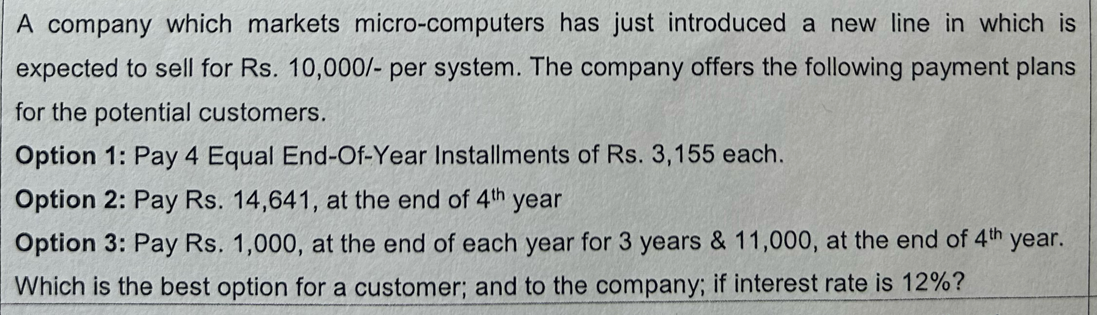 Solved A company which markets micro-computers has just | Chegg.com