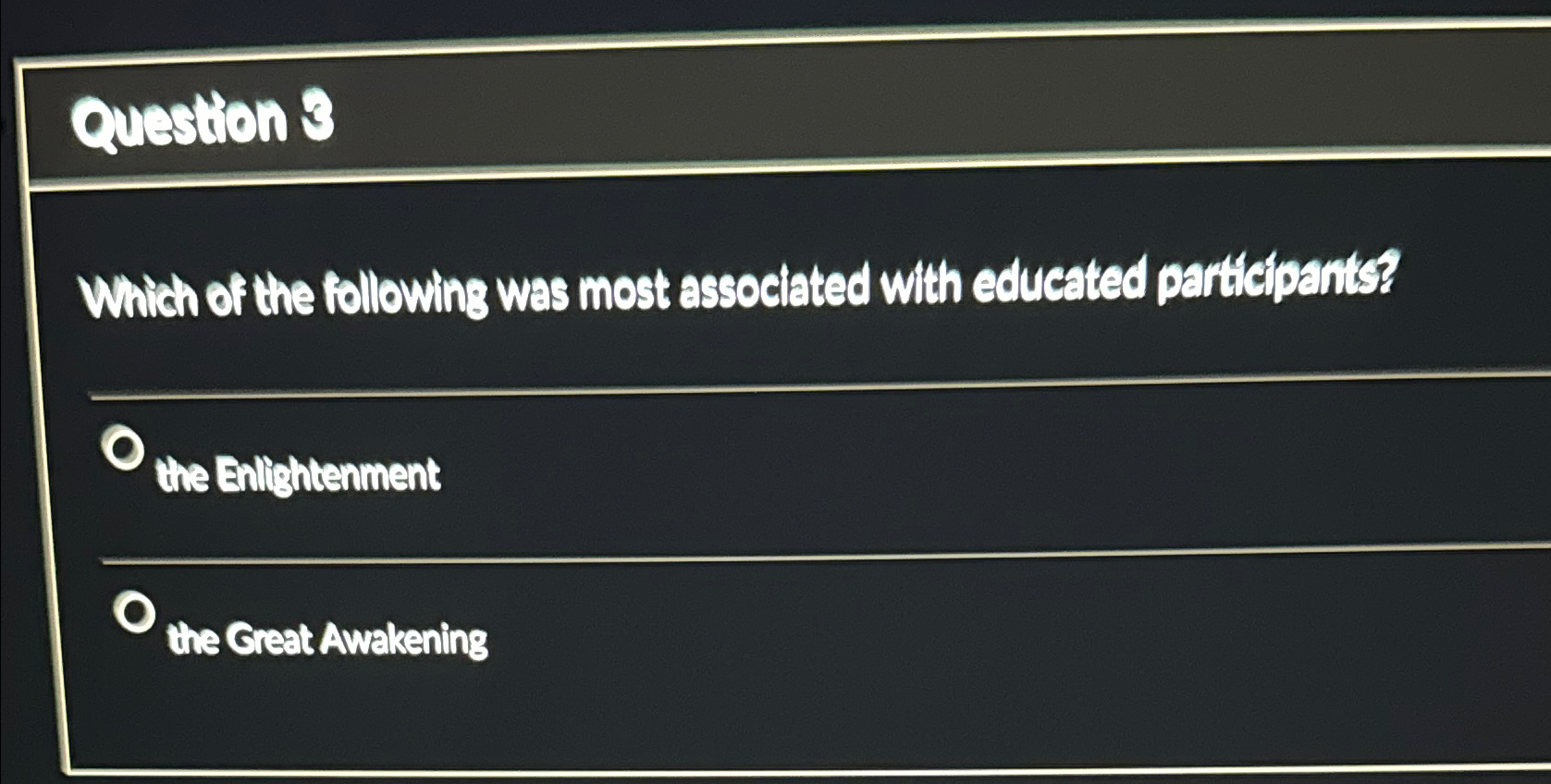 Solved Question 3Which of the following was most associated | Chegg.com