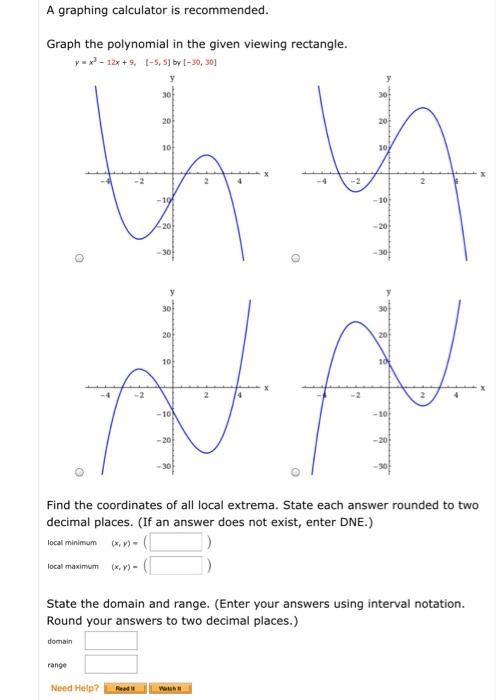 Solved A graphing calculator is recommended. Graph the | Chegg.com