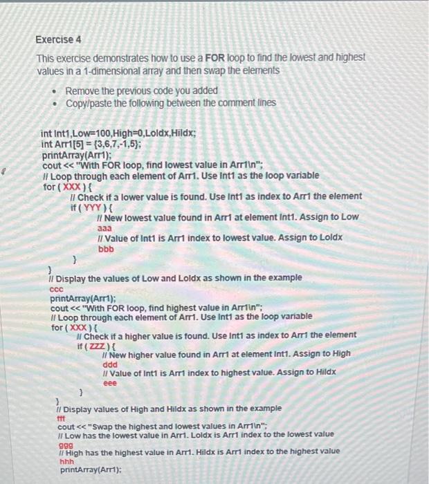 Solved Exercise 4 This exercise demonstrates how to use a | Chegg.com