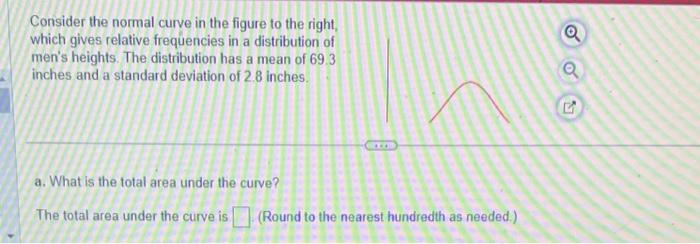 Consider the normal curve in the figure to the right, | Chegg.com