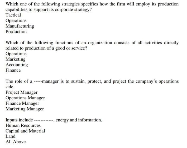 Solved Which one of the following strategies specifies how | Chegg.com
