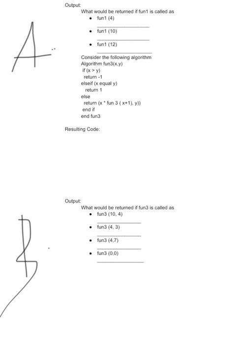 Solved Output What would be returned if funt is called as • | Chegg.com