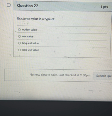 Solved Question 221 ﻿ptsExistence value is a type of:option | Chegg.com