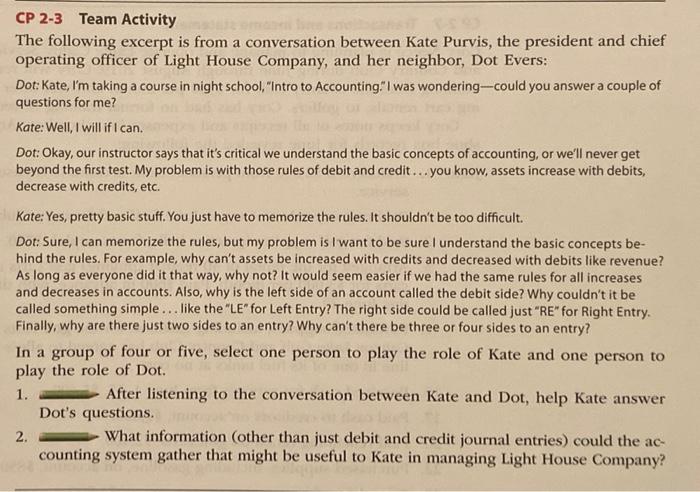 Solved The following excerpt is from a conversation between | Chegg.com