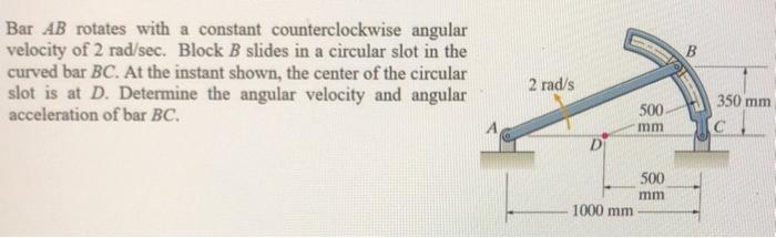 Solved Bar Ab Rotates With A Constant Counterclockwise