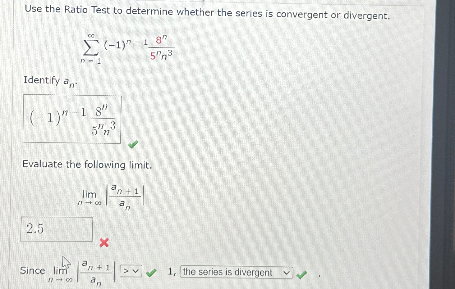 Solved Use the Ratio Test to determine whether the series is | Chegg.com