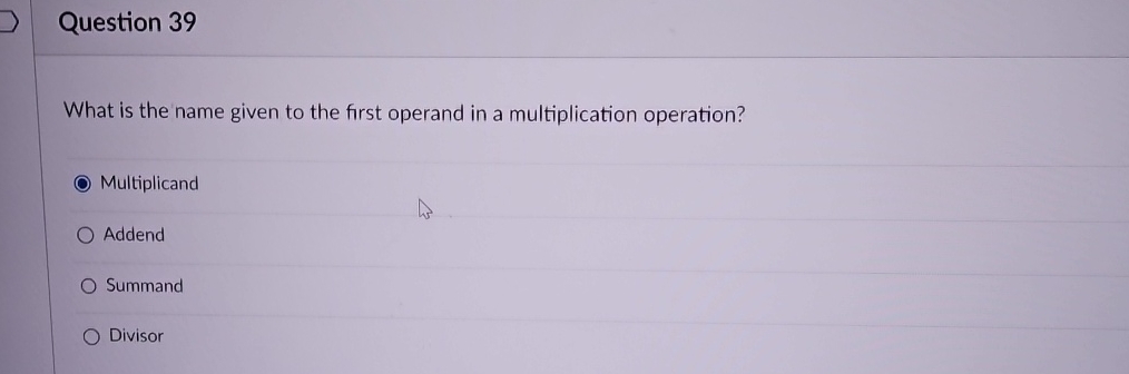 Solved Question 39What is the name given to the first | Chegg.com