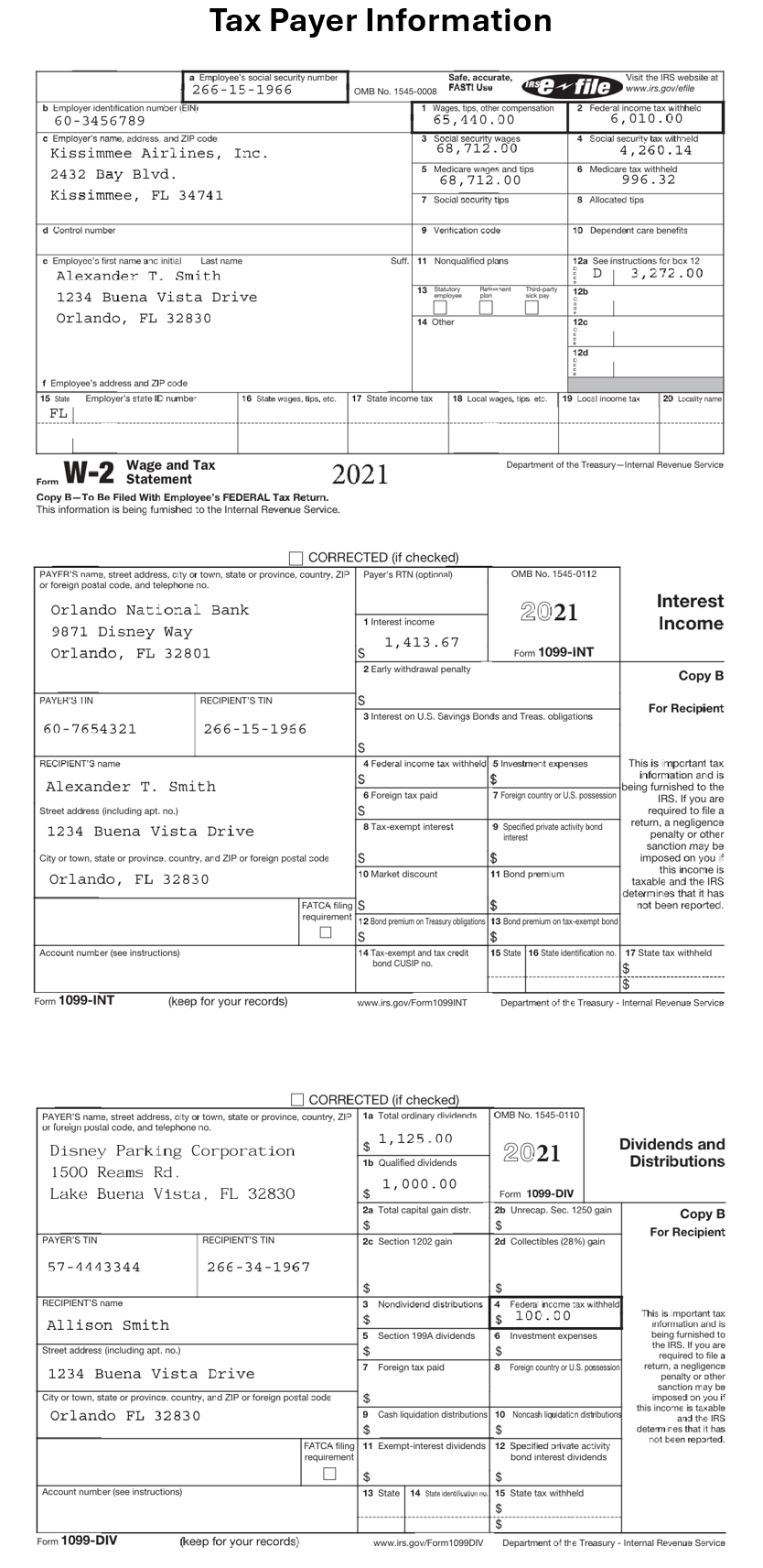 Solved Complete Schedule 1 ﻿based on the following | Chegg.com