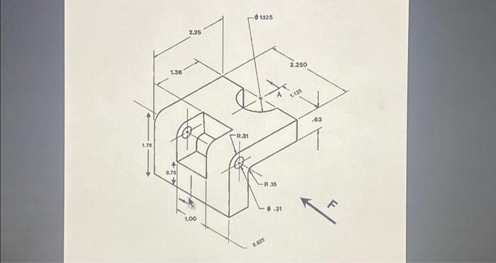 Solved - For the shown object, draw the full-frontal | Chegg.com