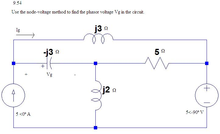Solved Use the node - voltage method to find the phasor | Chegg.com