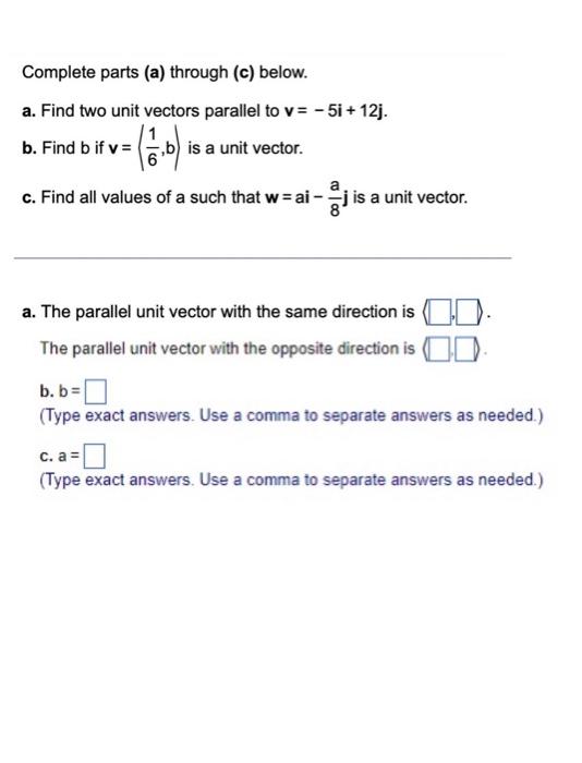 Solved Complete parts (a) through (c) below. a. Find two | Chegg.com