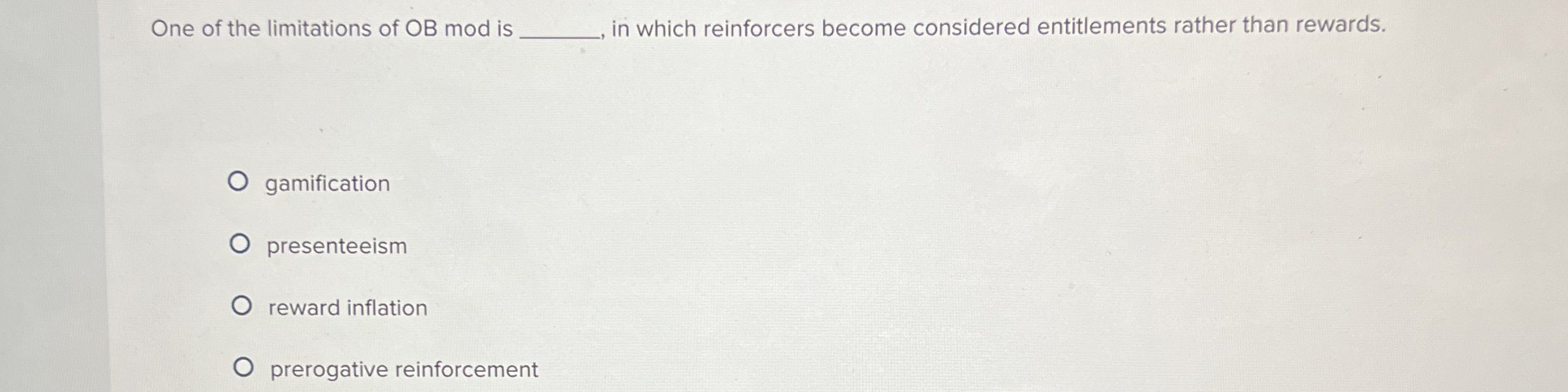 Solved One of the limitations of OB ﻿mod isin which | Chegg.com