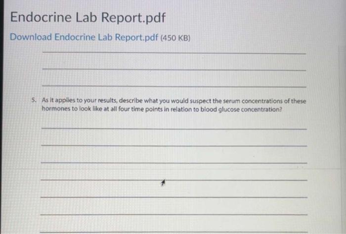 Endocrine Lab Report.pdf Download Endocrine Lab | Chegg.com